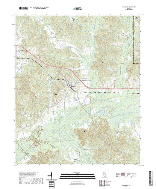 US Topo 7.5-minute map for Kilmichael MS – American Map Store
