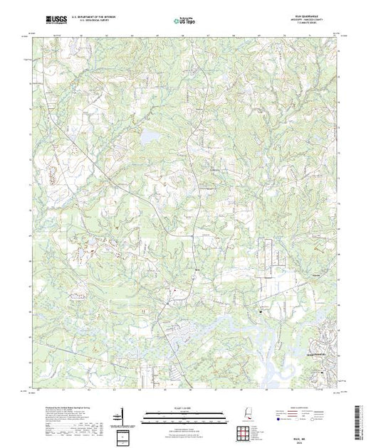 US Topo 7.5-minute map for Kiln MS – American Map Store