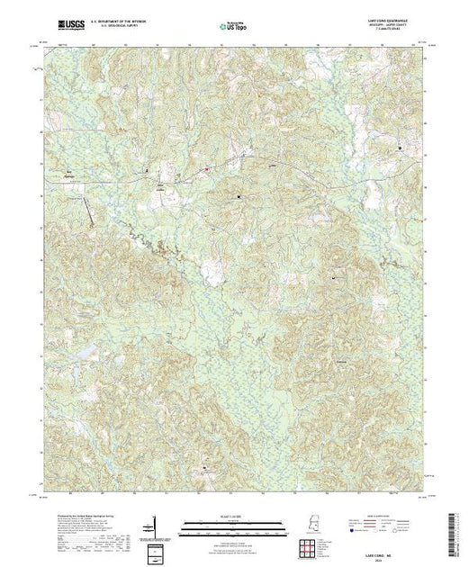 US Topo 7.5-minute map for Lake Como MS – American Map Store