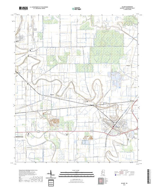 US Topo 7.5-minute map for Leland MS – American Map Store