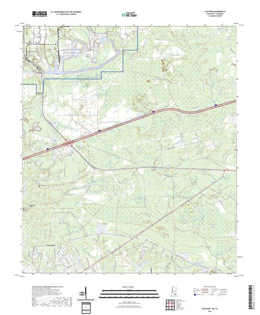 US Topo 7.5-minute map for Logtown MSLA – American Map Store