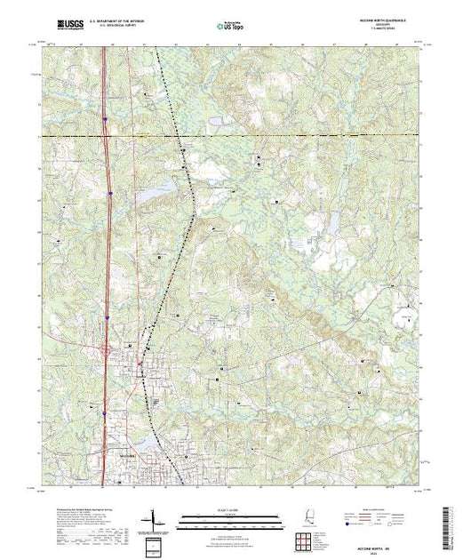US Topo 7.5-minute map for McComb North MS – American Map Store