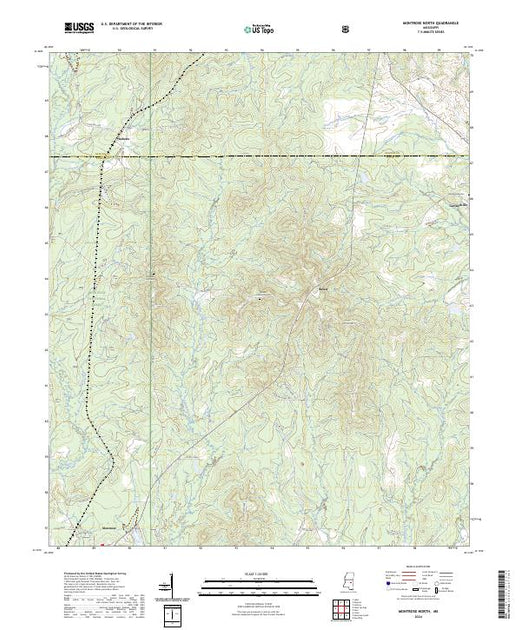 US Topo 7.5-minute map for Montrose North MS – American Map Store