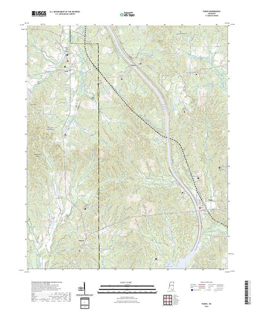 US Topo 7.5-minute map for Paden MS – American Map Store