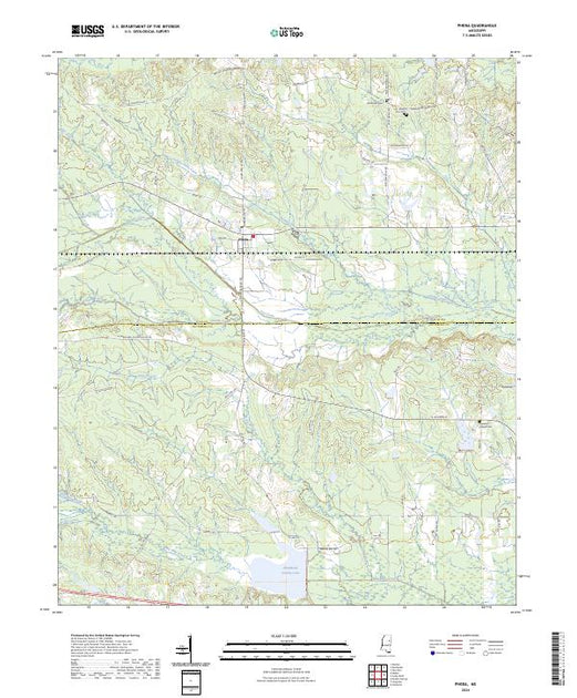 US Topo 7.5-minute map for Pheba MS – American Map Store