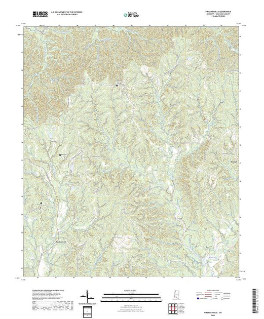 US Topo 7.5-minute map for Pinckneyville MS – American Map Store