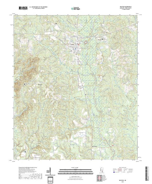 US Topo 7.5-minute map for Richton MS – American Map Store