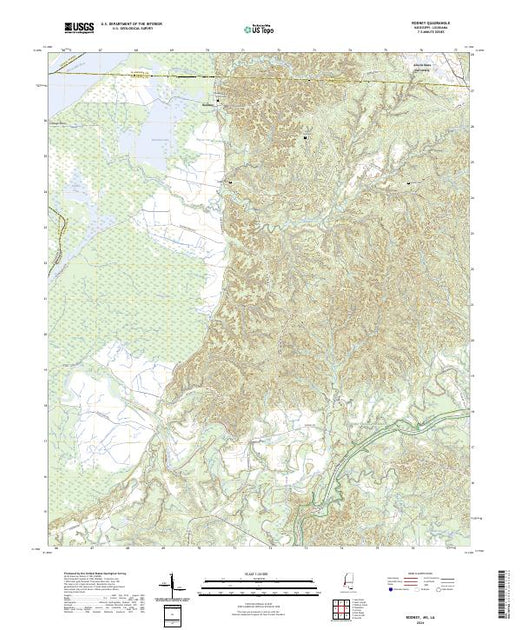 US Topo 7.5-minute map for Rodney MSLA – American Map Store