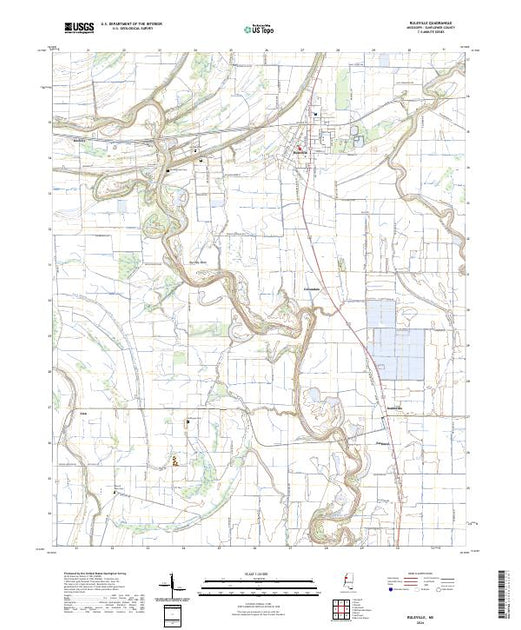 US Topo 7.5-minute map for Ruleville MS – American Map Store