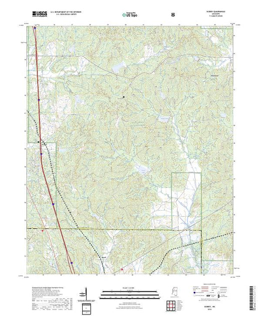 US Topo 7.5-minute map for Scobey MS – American Map Store