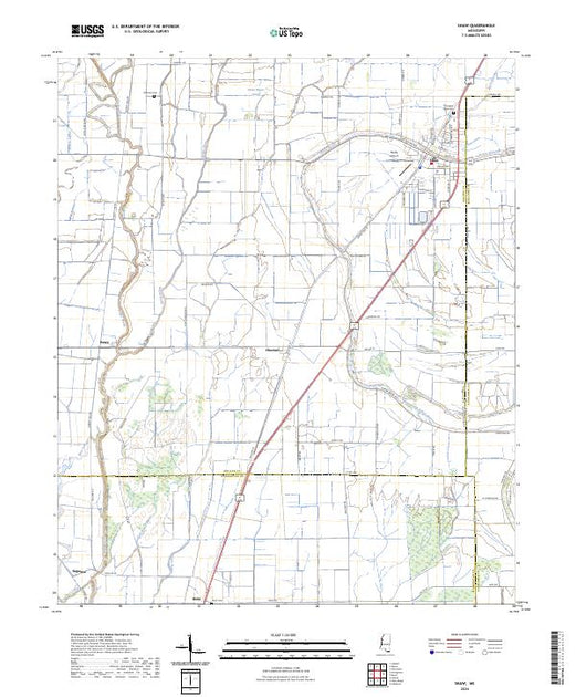 US Topo 7.5-minute map for Shaw MS – American Map Store