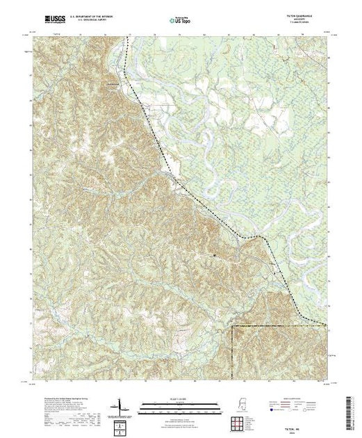 US Topo 7.5-minute map for Tilton MS – American Map Store