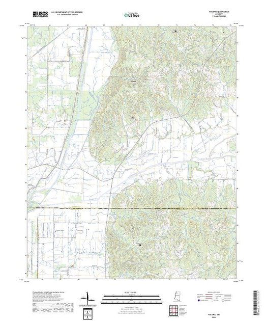 US Topo 7.5-minute map for Tocowa MS – American Map Store