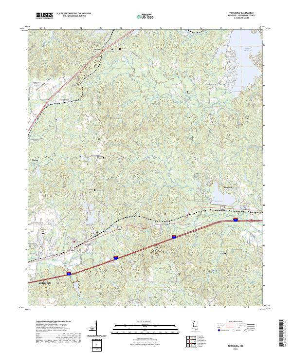 US Topo 7.5-minute map for Toomsuba MS – American Map Store