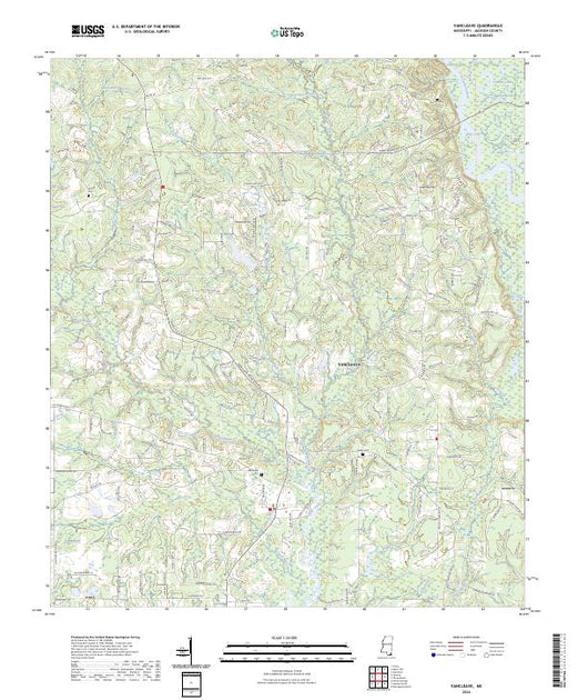 US Topo 7.5-minute map for Vancleave MS – American Map Store