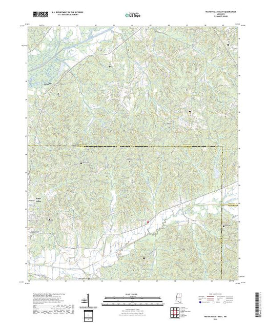 US Topo 7.5-minute map for Water Valley East MS – American Map Store