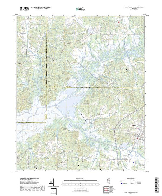 US Topo 7.5-minute map for Water Valley West MS – American Map Store