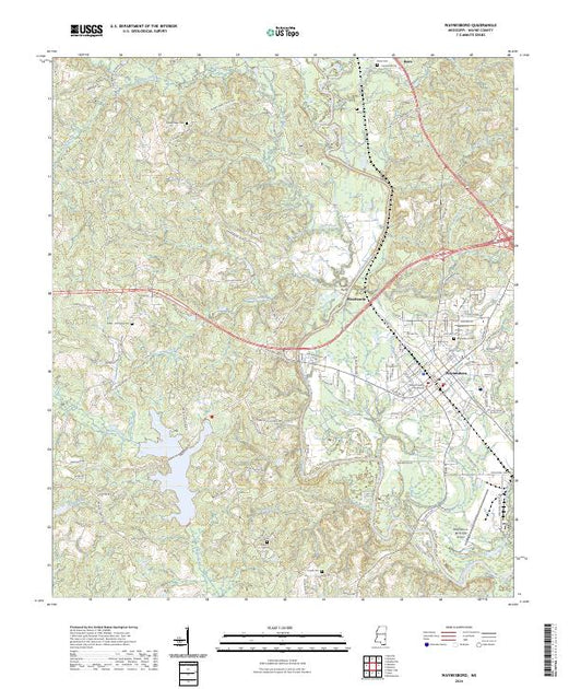 US Topo 7.5-minute map for Waynesboro MS – American Map Store