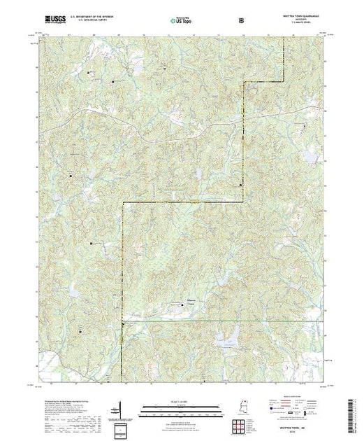 US Topo 7.5-minute map for Whitten Town MS – American Map Store