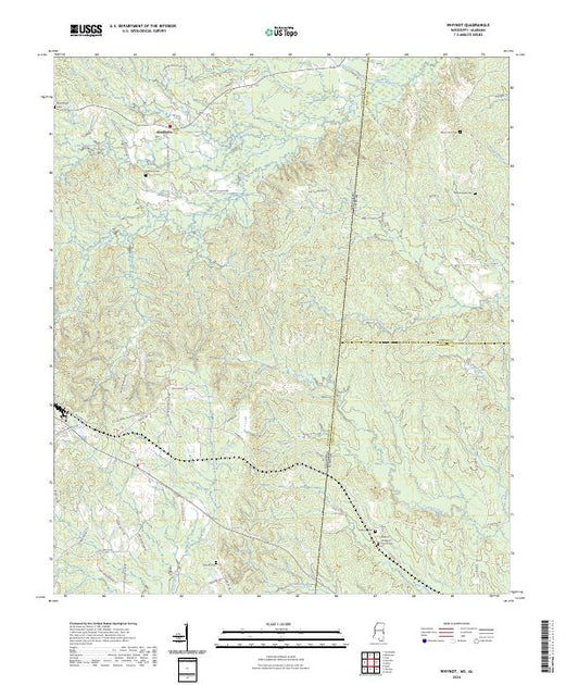 US Topo 7.5-minute map for Whynot MSAL – American Map Store