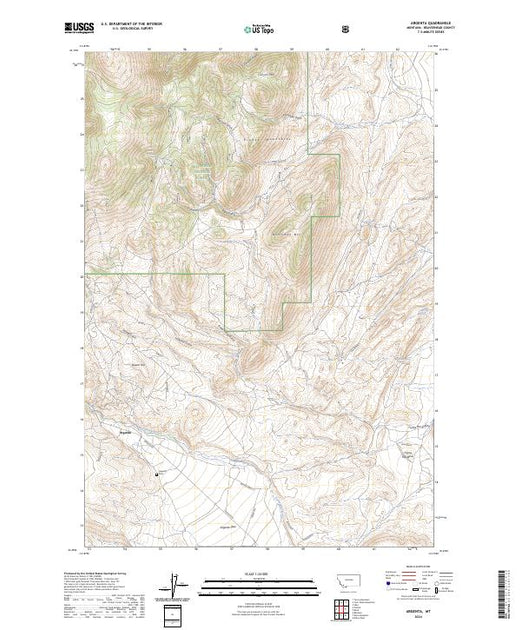 US Topo 7.5-minute map for Argenta MT – American Map Store