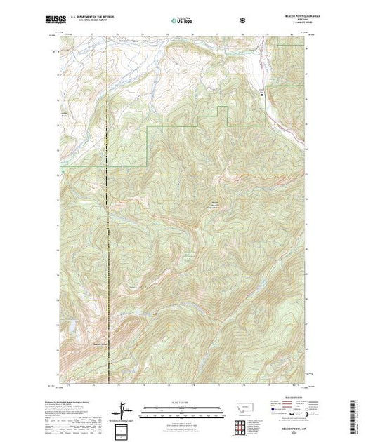 US Topo 7.5-minute map for Beacon Point MT – American Map Store
