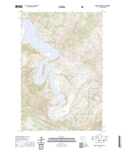 US Topo 7.5-minute map for Beartooth Mountain MT – American Map Store