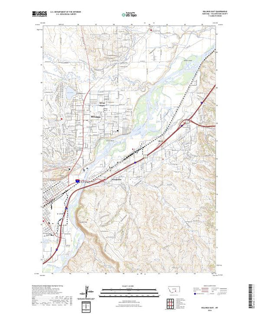 US Topo 7.5-minute map for Billings East MT – American Map Store