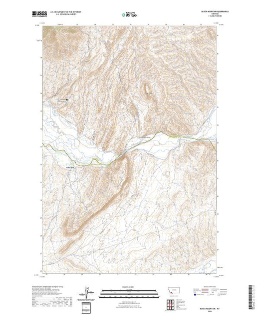 US Topo 7.5-minute map for Block Mountain MT – American Map Store