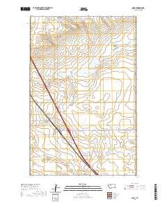 USGS US Topo 7.5-minute map for Brady MT 2020 – American Map Store