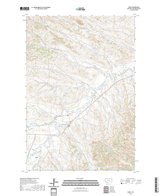 US Topo 7.5-minute map for Busby MT – American Map Store