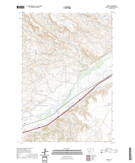 US Topo 7.5-minute map for Carney MT – American Map Store