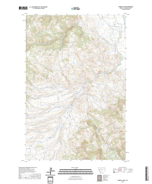 US Topo 7.5-minute map for Chimney Lakes MT – American Map Store