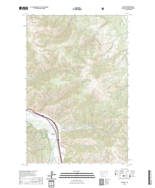 US Topo 7.5-minute map for Clinton MT – American Map Store