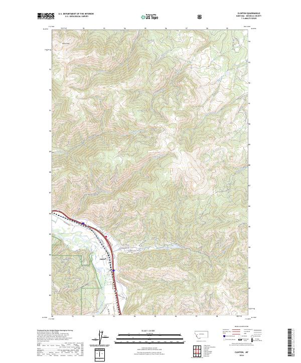US Topo 7.5-minute map for Clinton MT – American Map Store