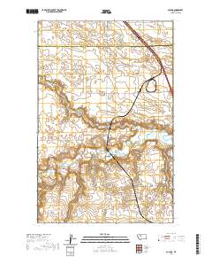 USGS US Topo 7.5-minute map for Collins MT 2020 – American Map Store