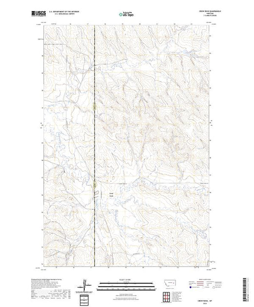 US Topo 7.5-minute map for Crow Rock MT – American Map Store