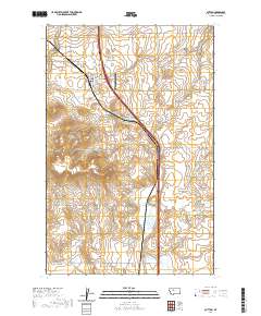 USGS US Topo 7.5-minute map for Dutton MT 2020 – American Map Store