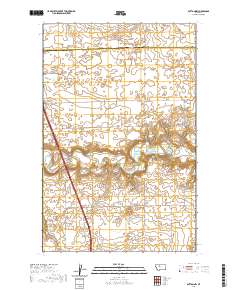 USGS US Topo 7.5-minute map for Dutton NW MT 2020 – American Map Store