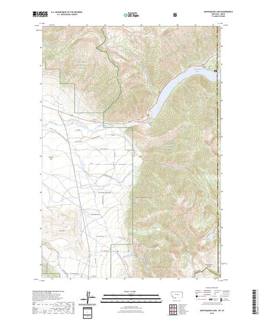 US Topo 7.5-minute map for Earthquake Lake MTID – American Map Store