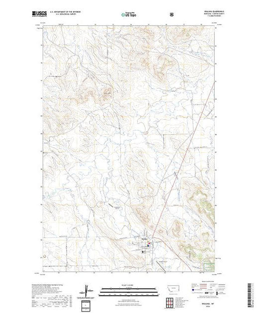 US Topo 7.5-minute map for Ekalaka MT – American Map Store