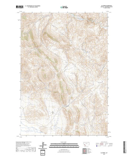 US Topo 7.5-minute map for Eli Spring MT – American Map Store