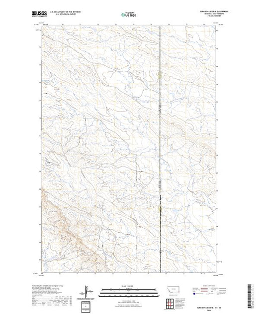 US Topo 7.5-minute map for Elkhorn Creek SE MTSD – American Map Store