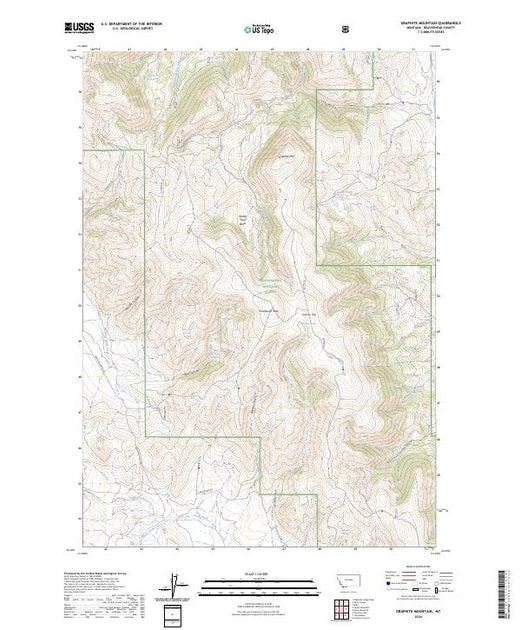 US Topo 7.5-minute map for Graphite Mountain MT – American Map Store