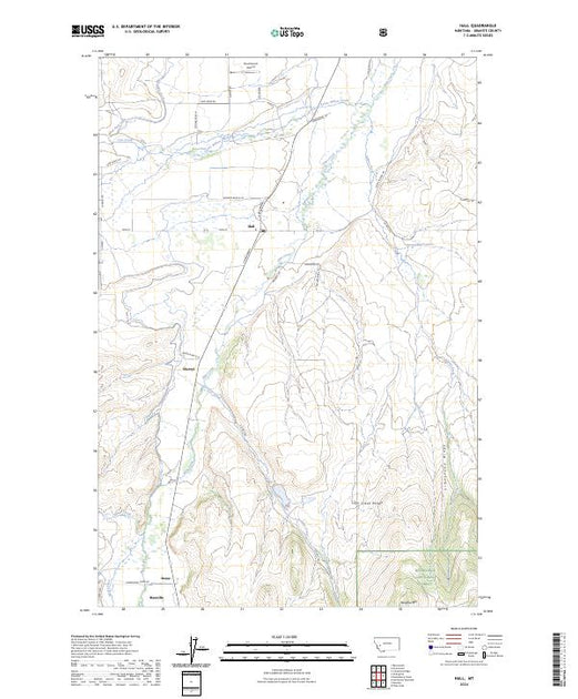 US Topo 7.5-minute map for Hall MT – American Map Store