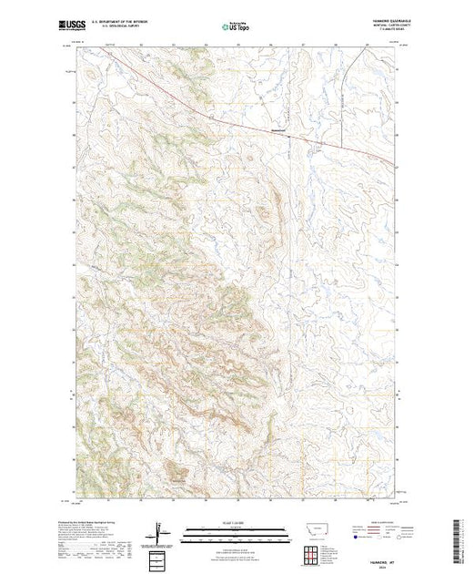 US Topo 7.5-minute map for Hammond MT – American Map Store