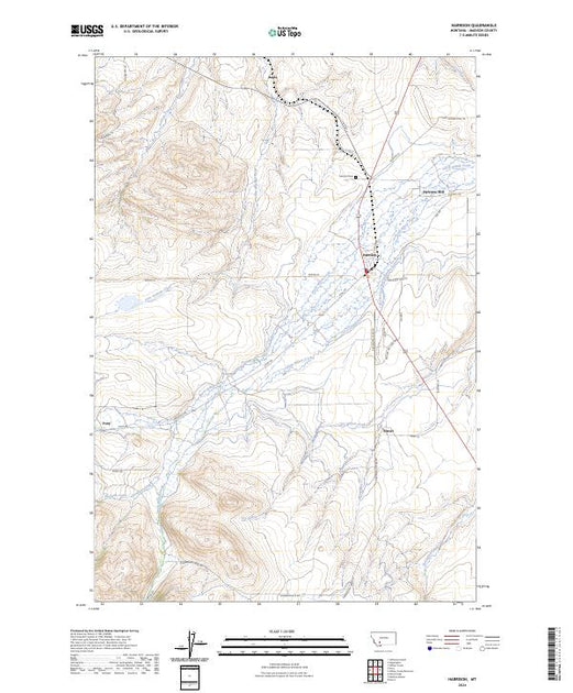 US Topo 7.5-minute map for Harrison MT – American Map Store