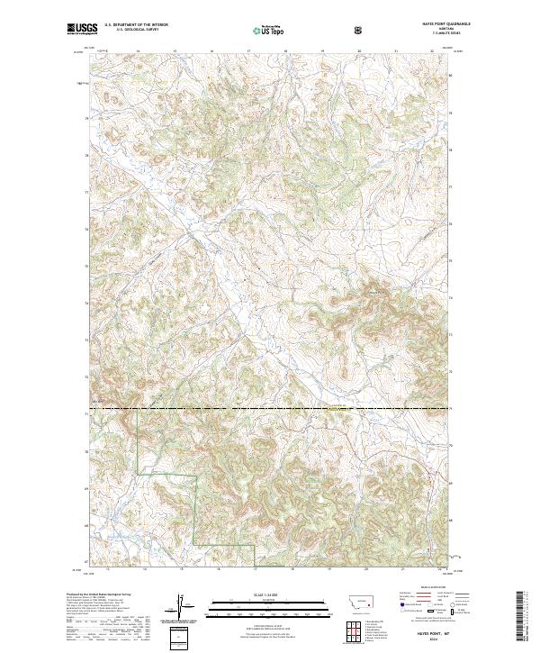 US Topo 7.5-minute map for Hayes Point MT – American Map Store