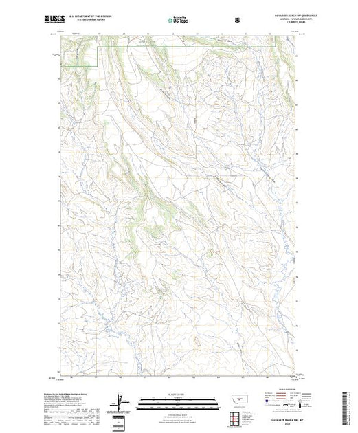 US Topo 7.5-minute map for Haymaker Ranch SW MT – American Map Store