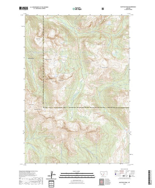 US Topo 7.5-minute map for Haystack Peak MT – American Map Store